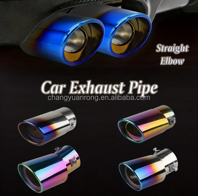 Universal Car Exhaust Muffler Tip Tail Pipe Bolt Fixation Stainless ...