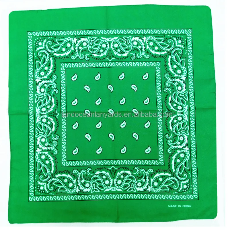 Double-Sided Printed Paisley Cotton Bandana Scarf for Sports & Outdoor ...