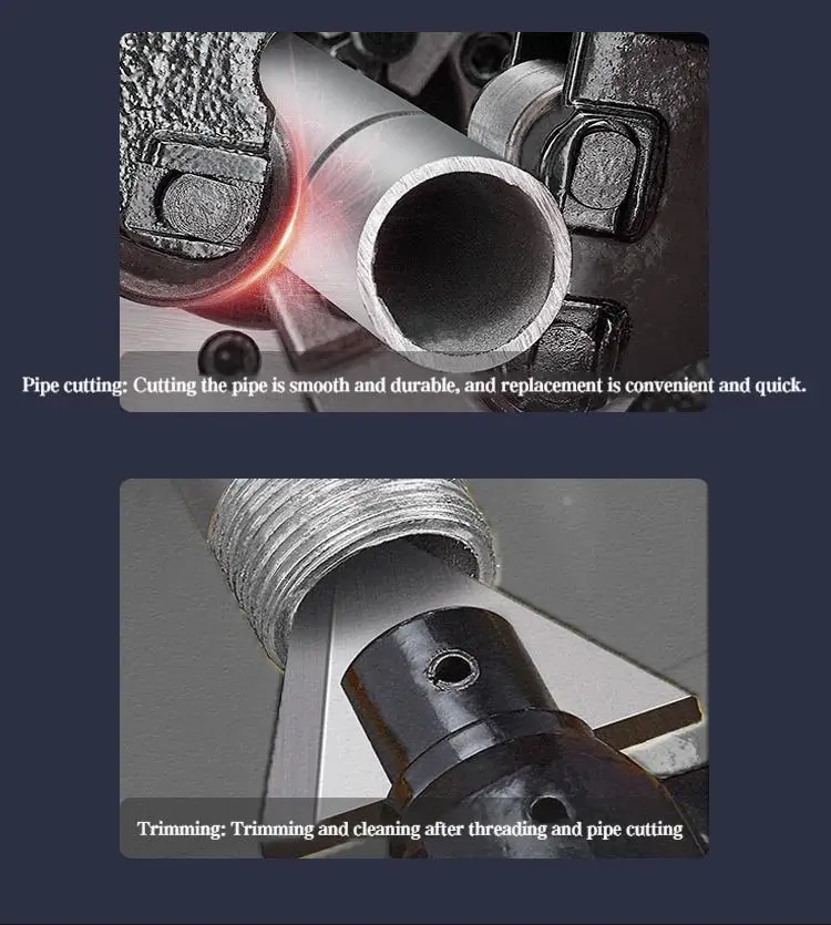 220V Galvanized Steel Pipe Threading Machine - 1/2-2" SS