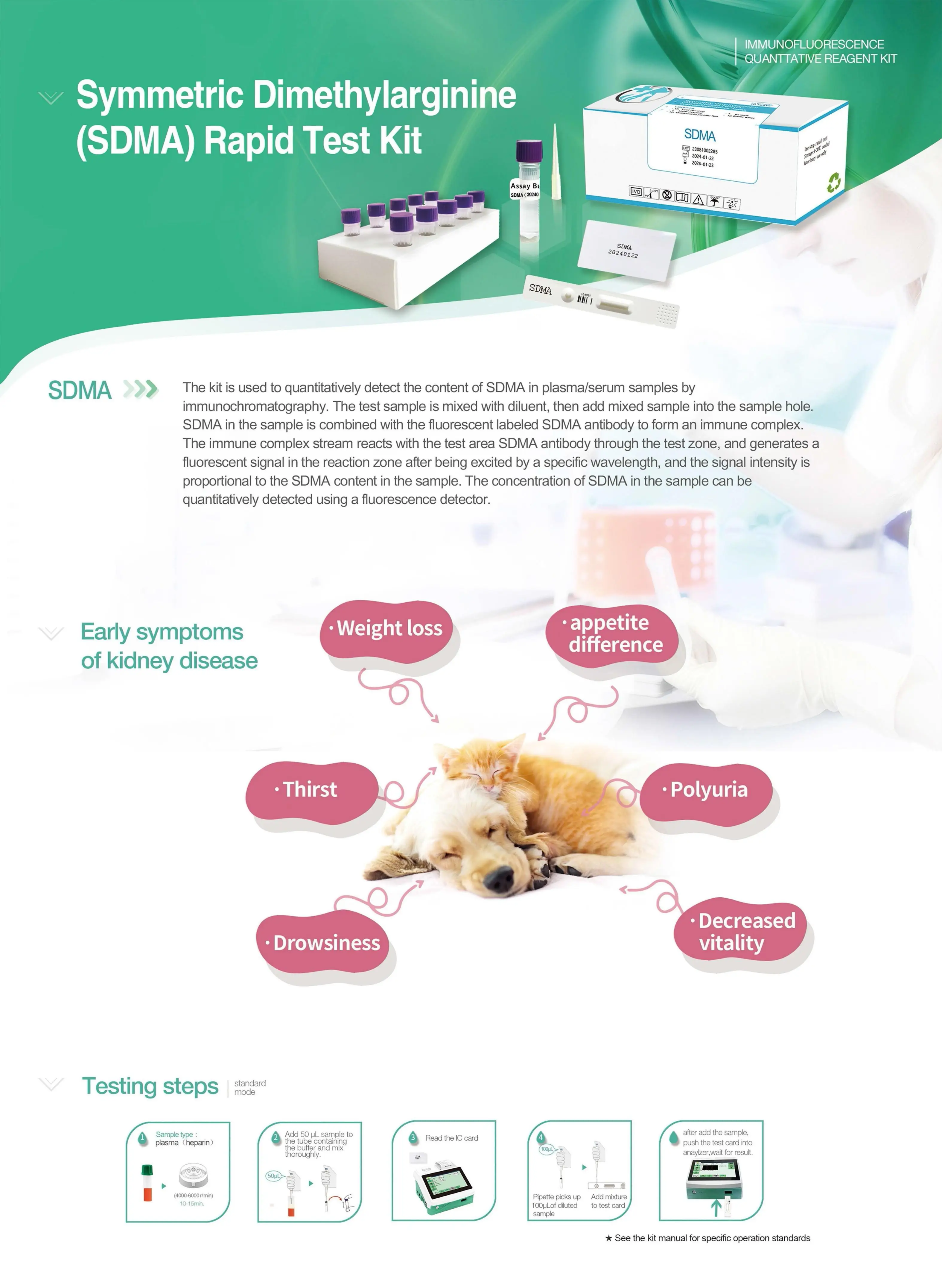 7 Inch LED Immunofluorescence Quantitative Analyzer for CAT & DOG