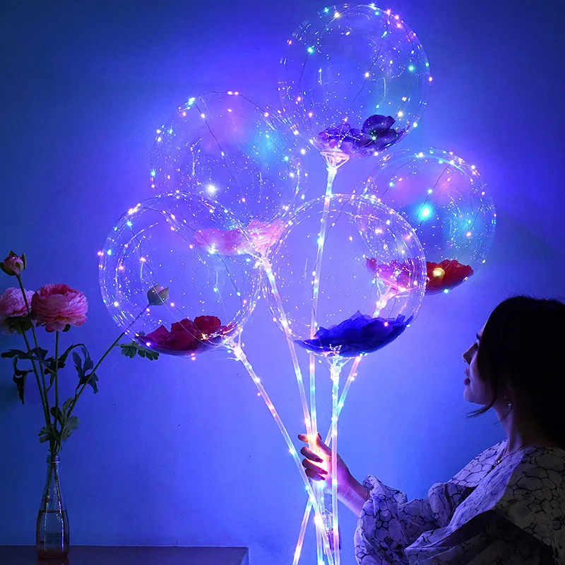 Cartoon Bobo Ballon 20 Inch Led Bobo Balloons Lights Up For Christmas ...