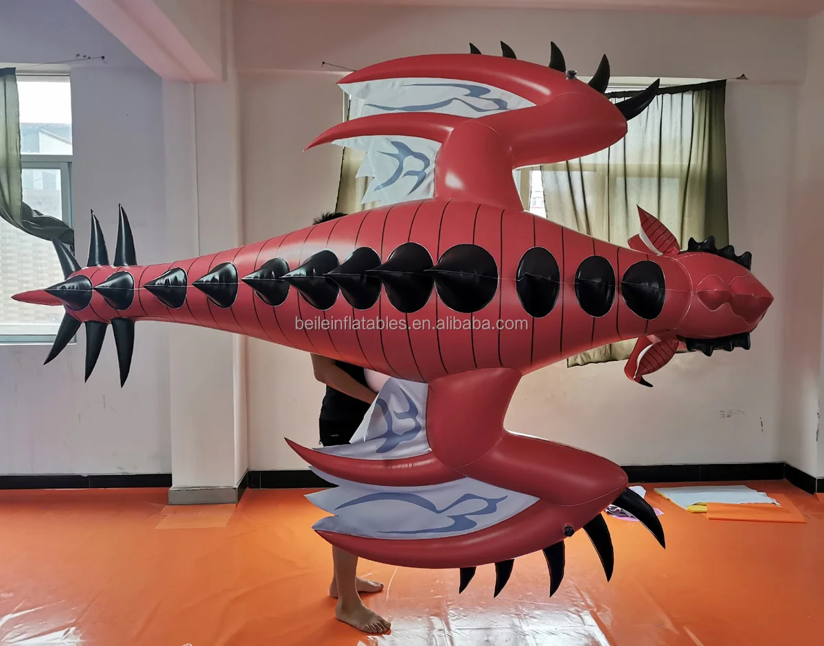 Beile Custom New Design PVC Inflatable Squeak Fire Dragon