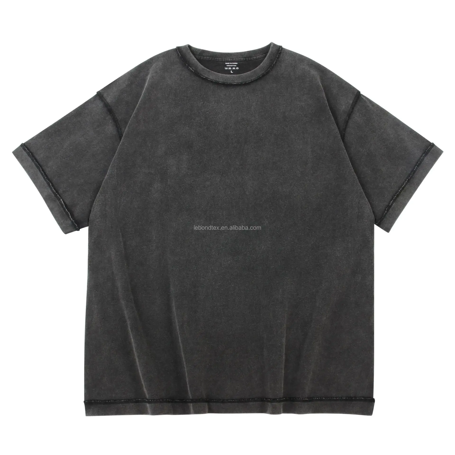 2023 New Fashion Design Sun Faded Wash Oversized Streetwear Tshirt Men ...