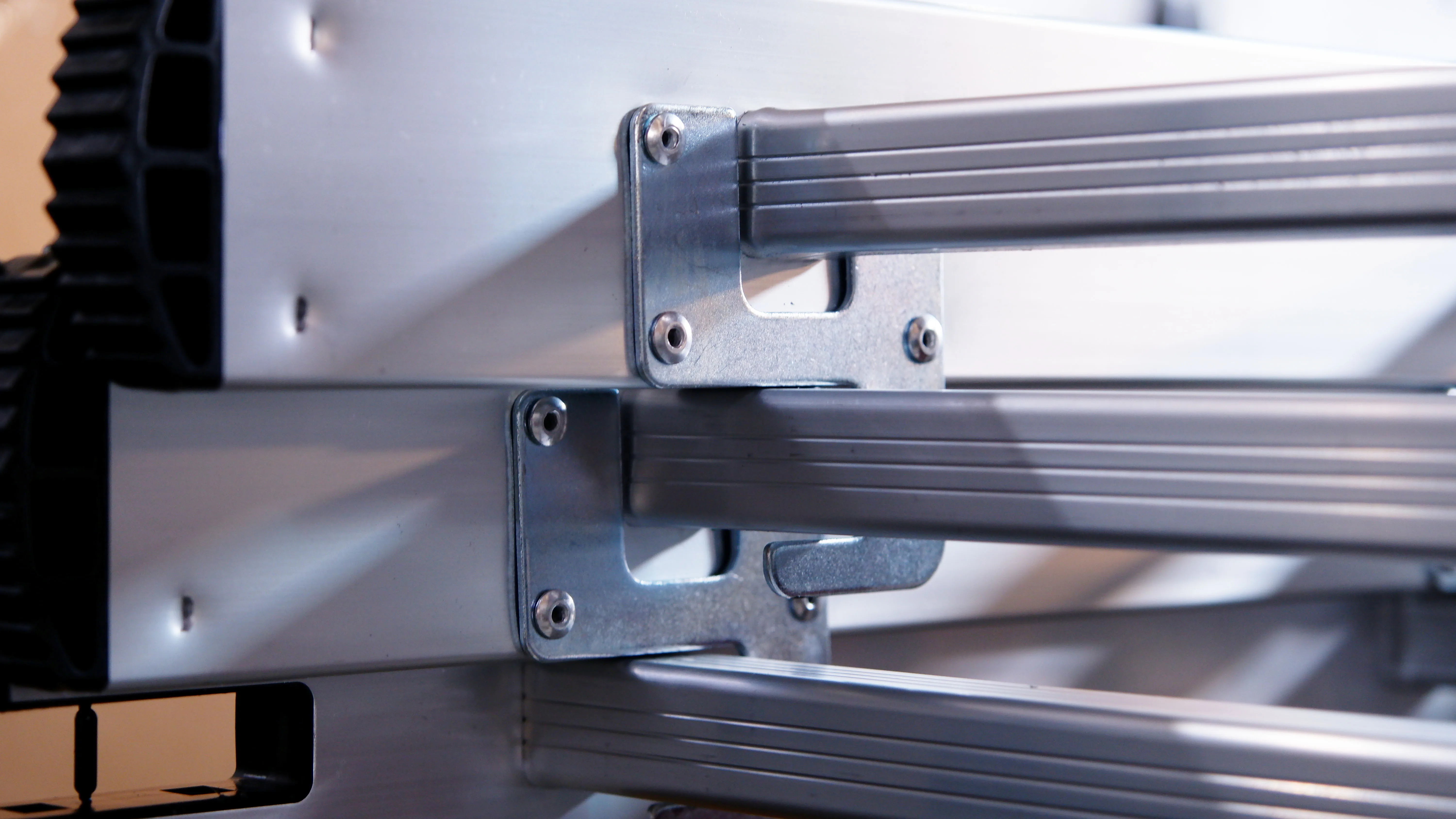 Safety Extension Ladder Aluminum Attic Ladder With Steps Extension ...