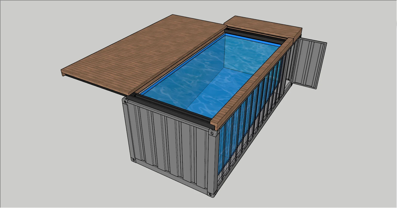 Custom Size Expandable Prefabricated Container House with Pool