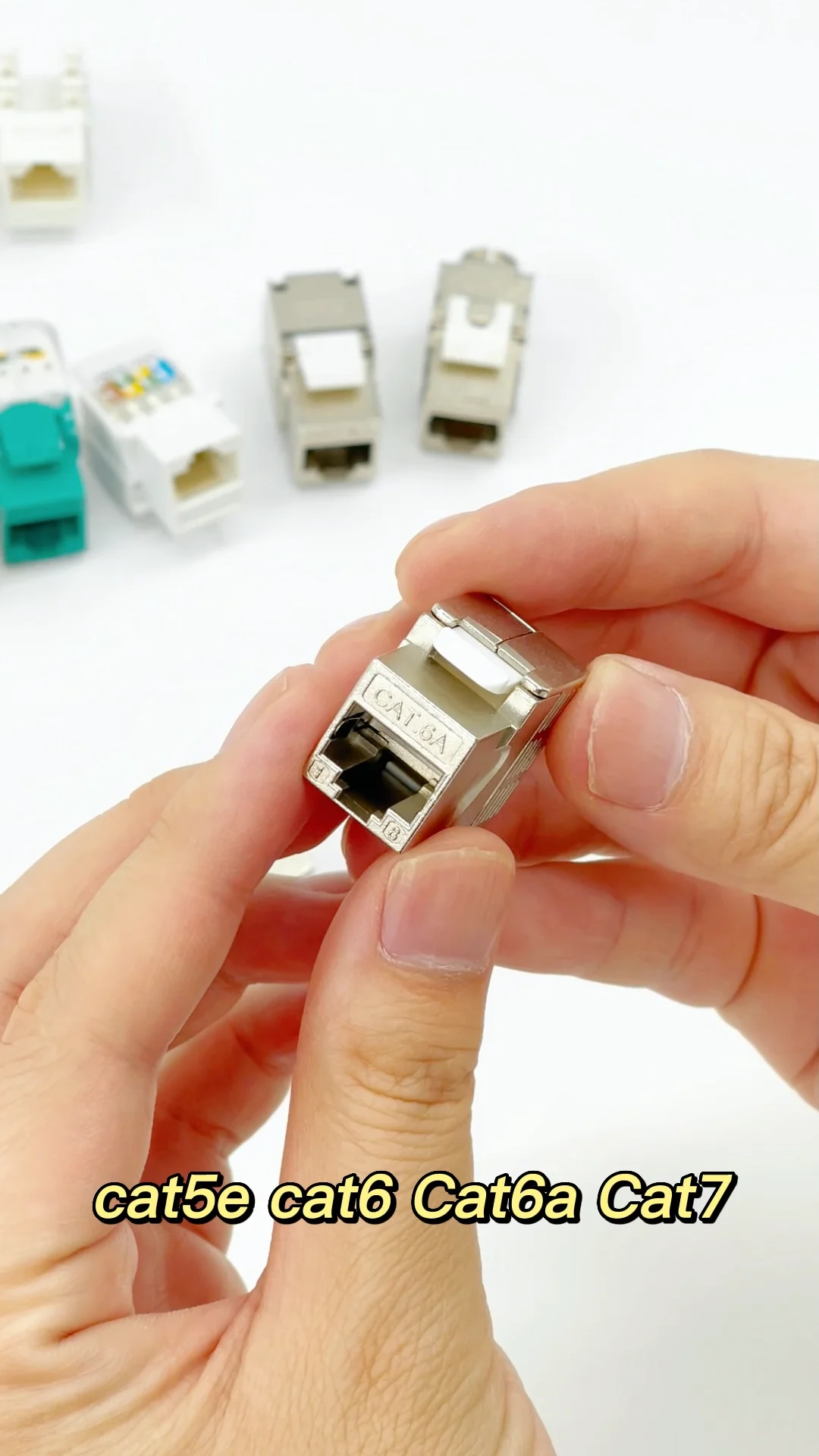 Network Shielded Tool Less Cat5e Cat6 Cat6a Cat7 Ftp Keystone Jack Module Cat 6 180 Sftp ...