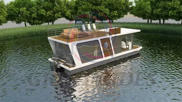 Water Villa Floating Houseboat Water Building Floating Rowing Boat ...