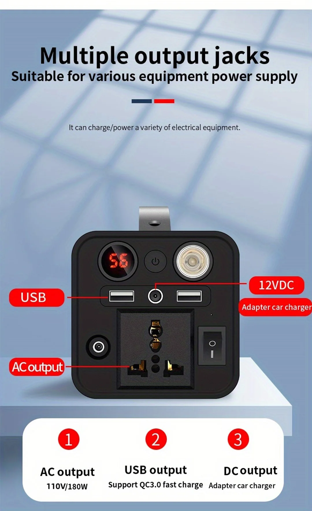 180W Portable Power Station - Reliable Outdoor Power Supply