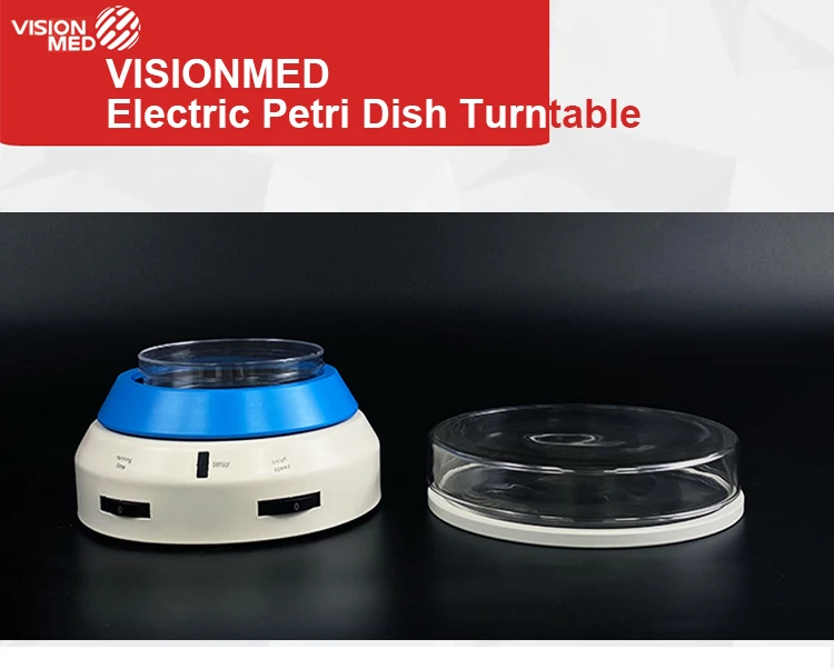 Electric Petri Dish Turntable for Microbial Culture Plates - 10-120 RPM ...