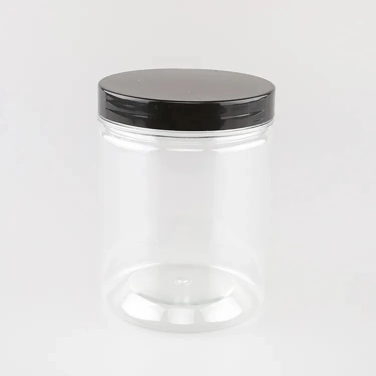 Transparent PET Plastic Jars for Food Packaging - 250ml, 500ml