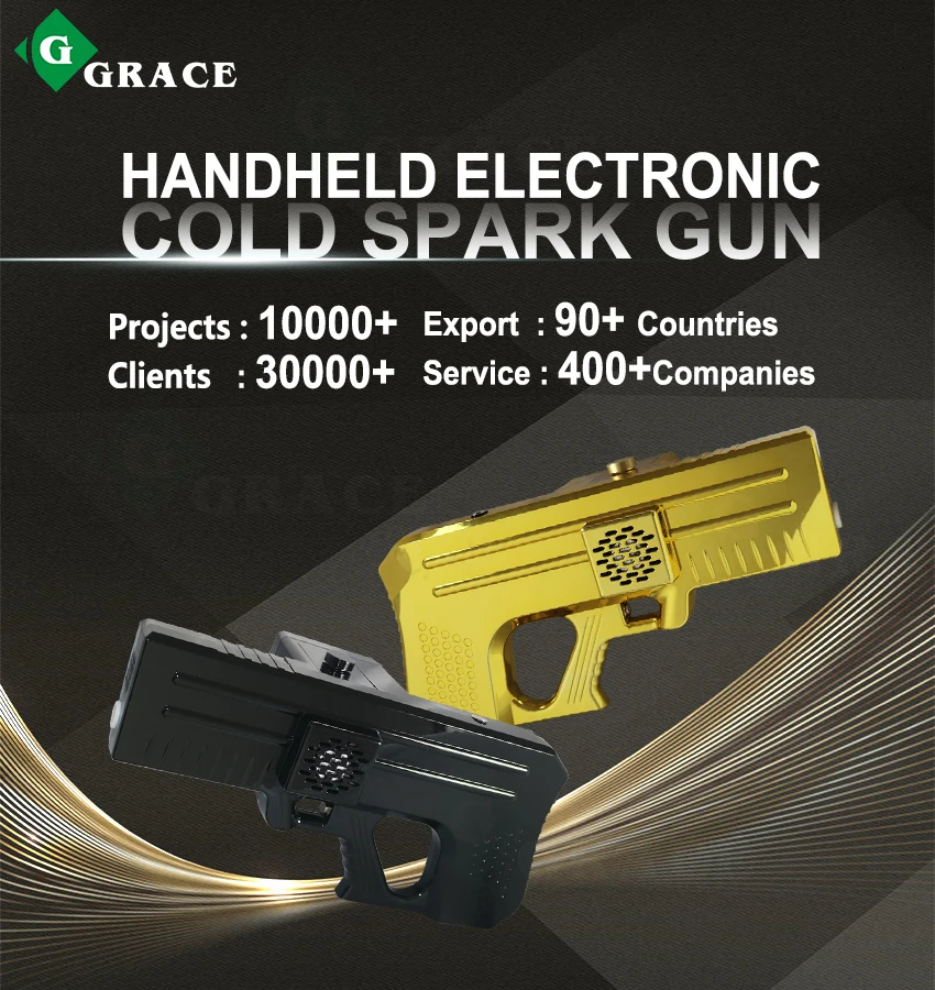 Igracelite Battery Powered Hand Touchable Cold Fireworks Gun
