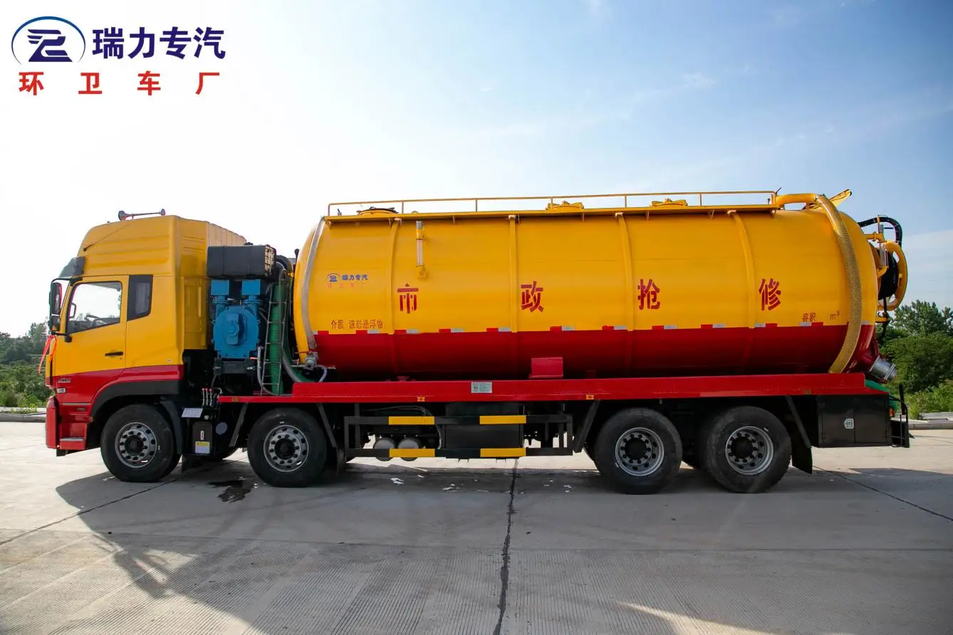 25000liters Electric Septic Tank Truck Tipper Sewage Drainage Truck 8*4 ...