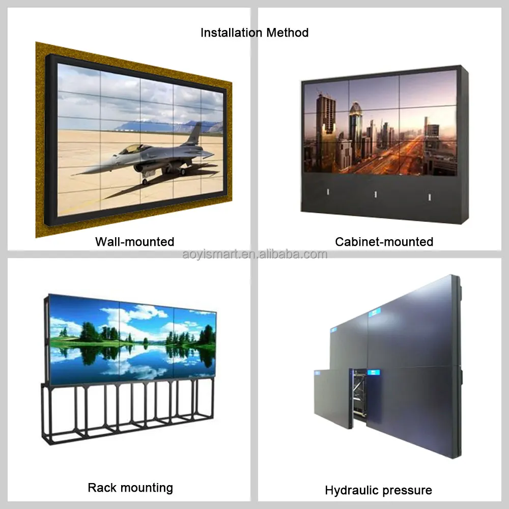 4K 8K Indoor Video Wall Monitor 0.8mm 3.5mm 49 55 65 Inch High ...