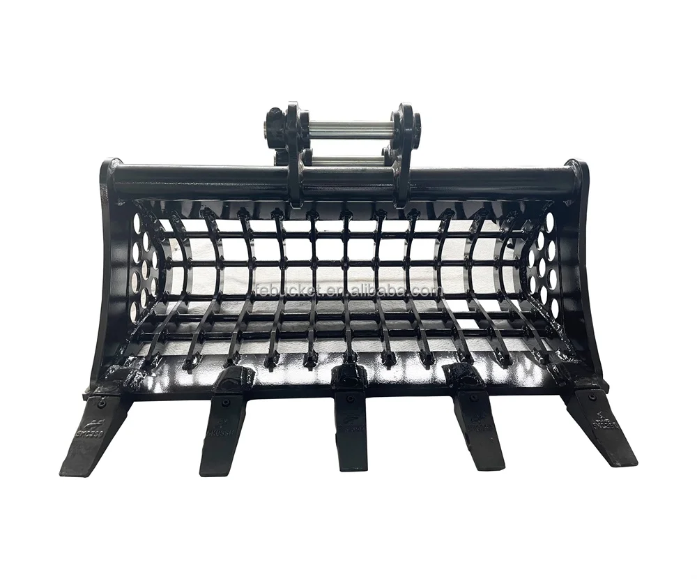 Mini Excavator Sieve Bucket With Teeth 1.5 Ton Digger Attachments ...