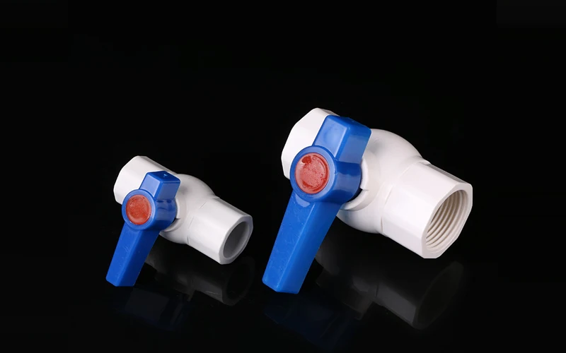 Irrigation Thread Pvc Ball Valve With Grey Body And Blue Handle Plastic ...