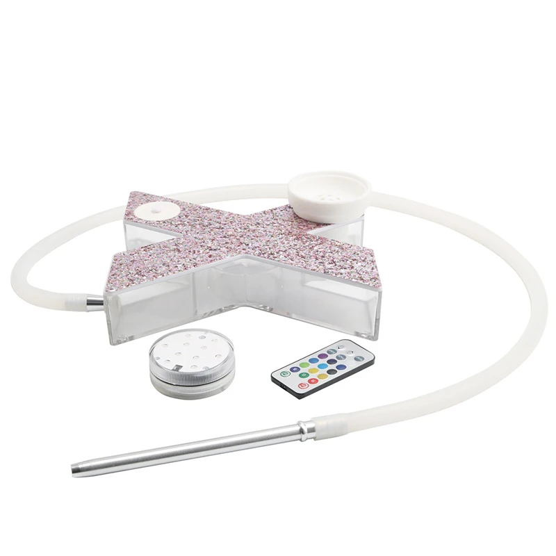 New Led Hookah Sheesha Narguile Chicha Wholesale X Letter Shaped Hookah ...