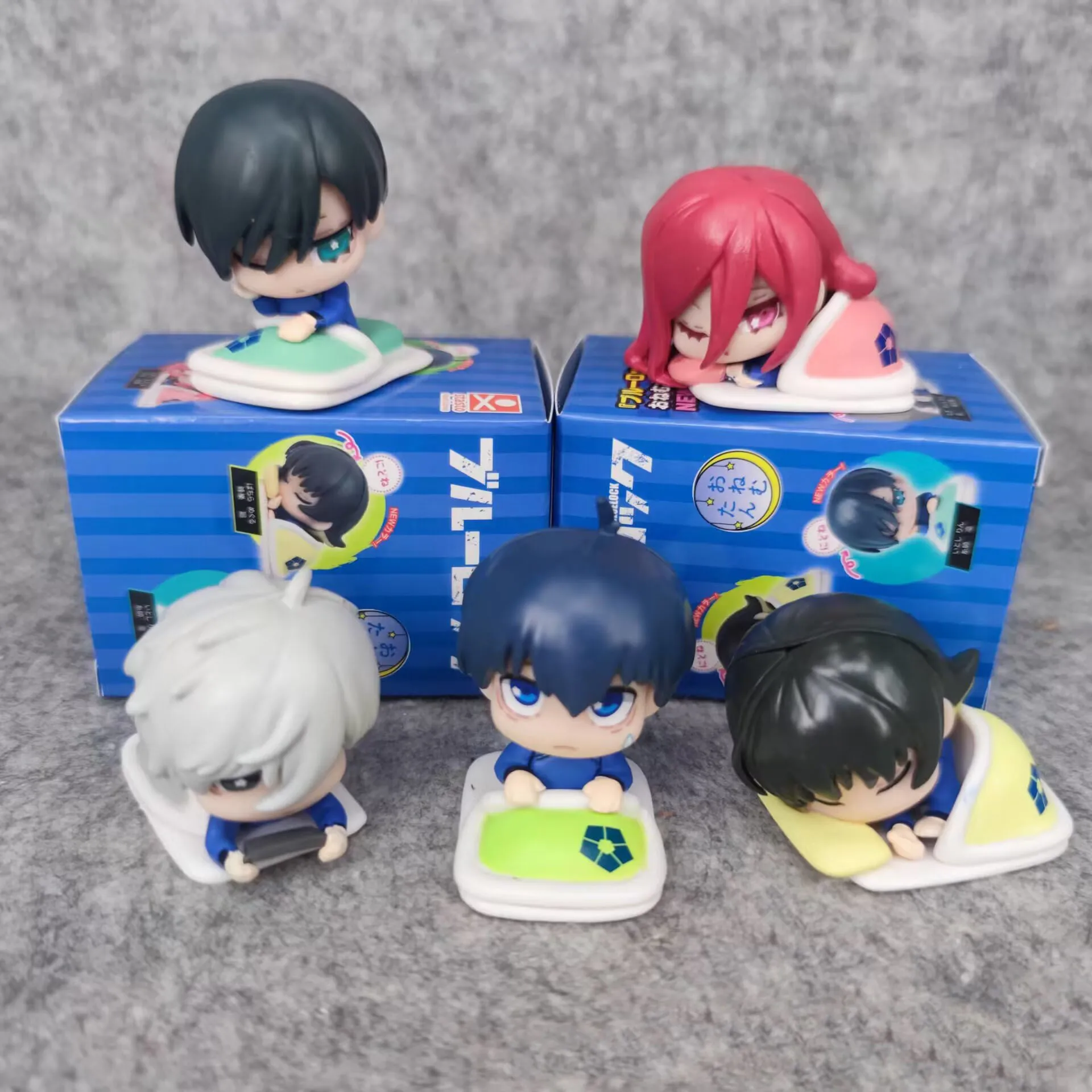 Japanese Anime Gacha Doll Isagi Yoichi Sleeping Style 5 Piece Set Blue ...