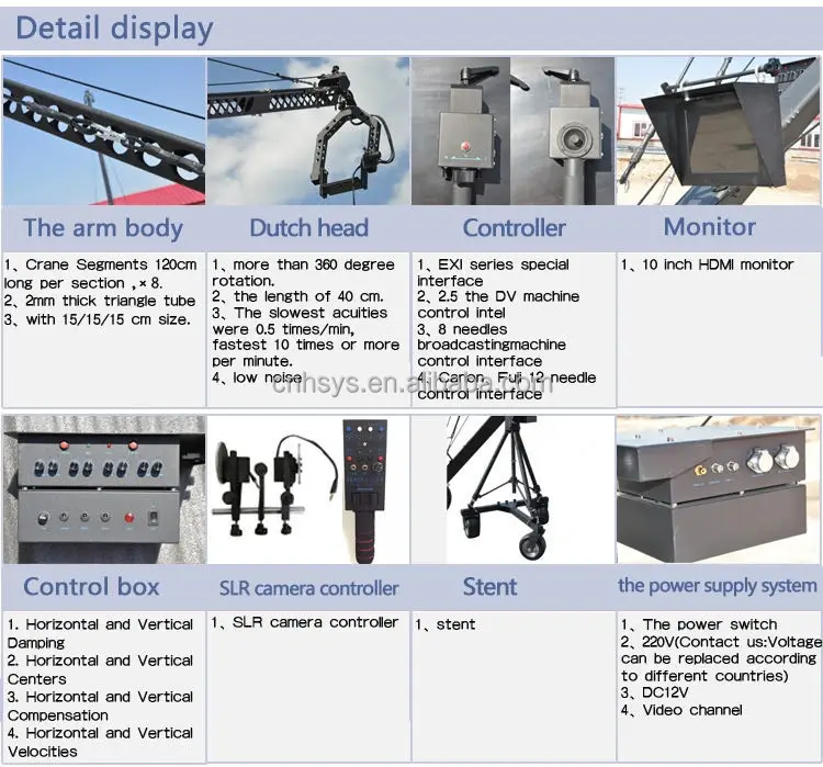 10m Camera Jib Crane Jimmy Jib for Film and Movie Shooting