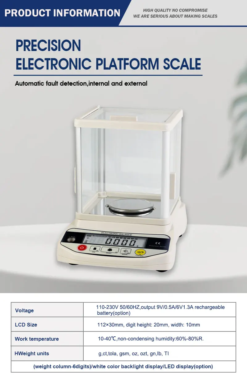 High Sensitivity 1mg Digital Weighing Scale for Lab Use
