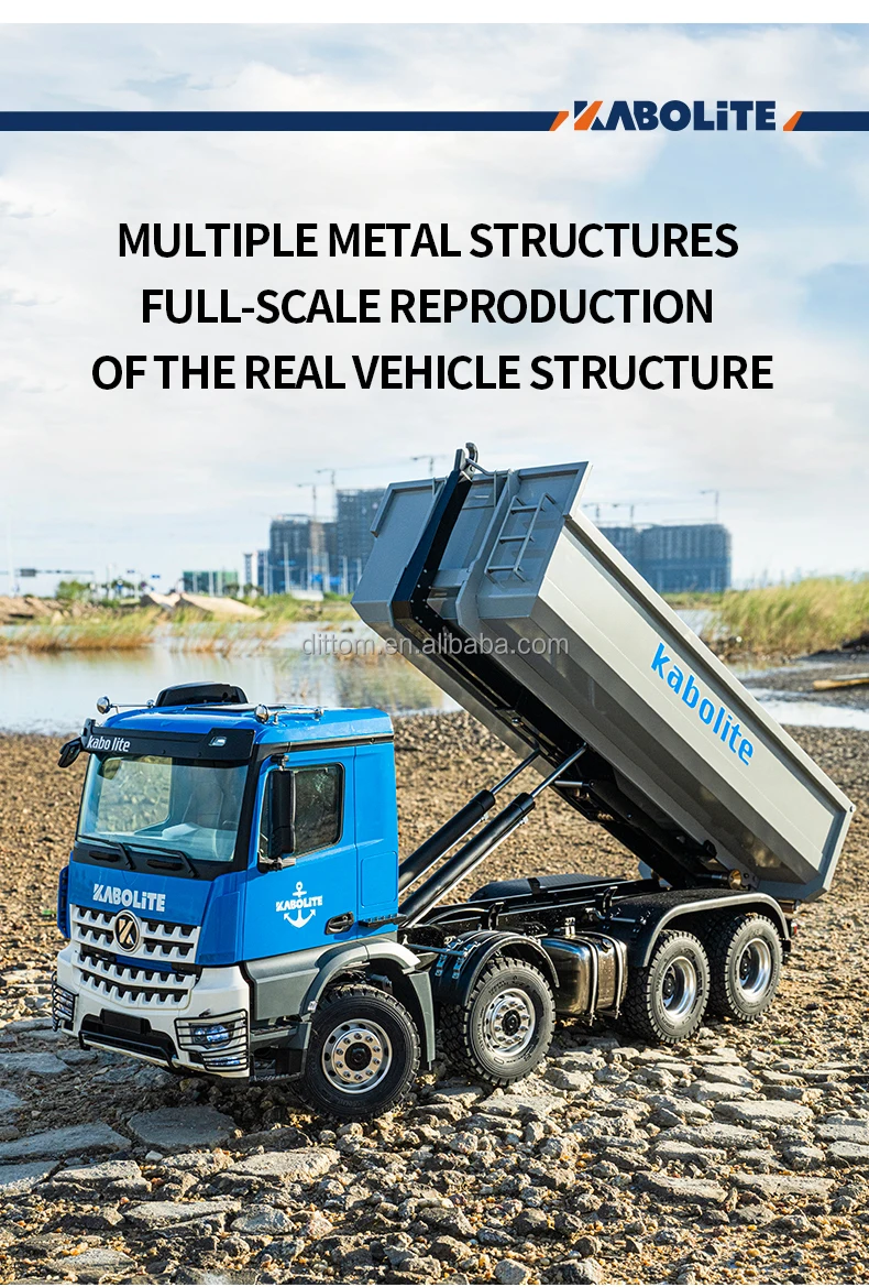 Kabolite K3365 K3366 1/14 RC Hydraulic Roll off Dumper RTR