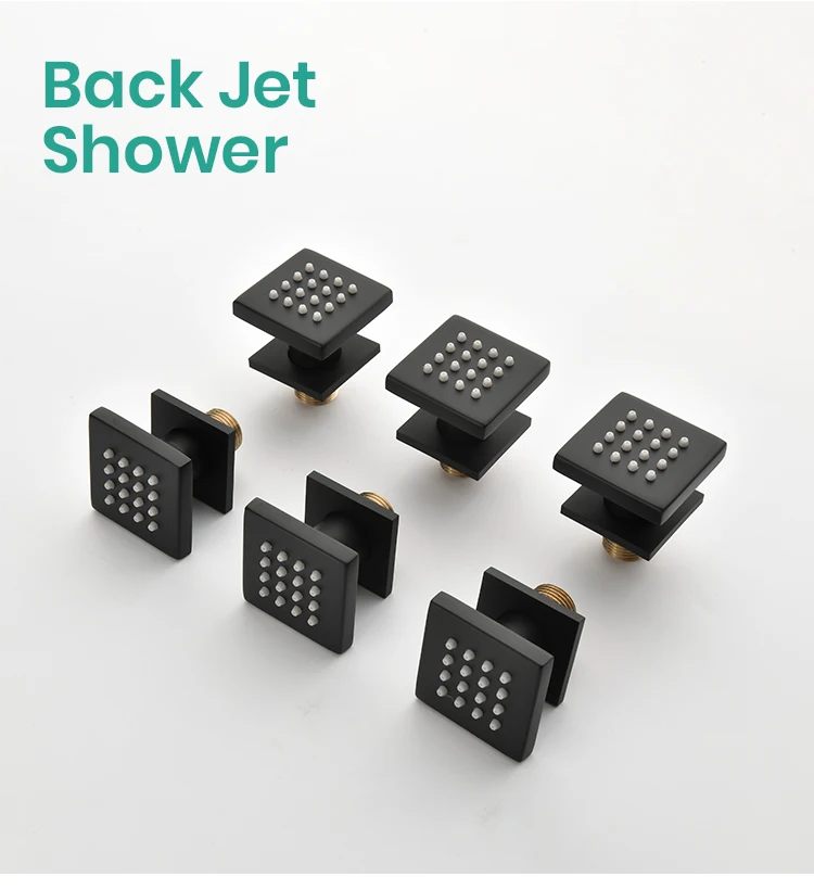 Empolo Luxury Black 3 Functions Thermostatic Shower Set