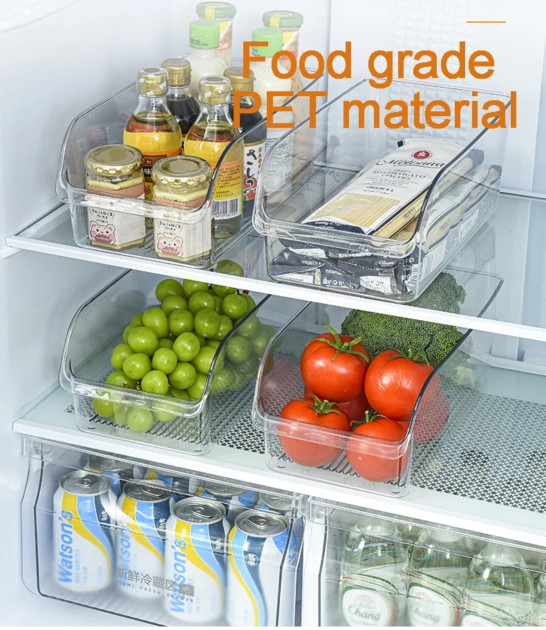Fresh Food Storage Box Transparent PET Material Fridge Vegetable Fruit ...