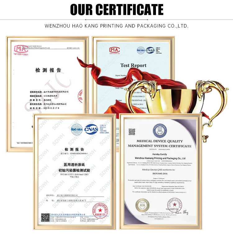 Medical Product Packaging Steam EO Plasma Sterilization Bag ETO ...