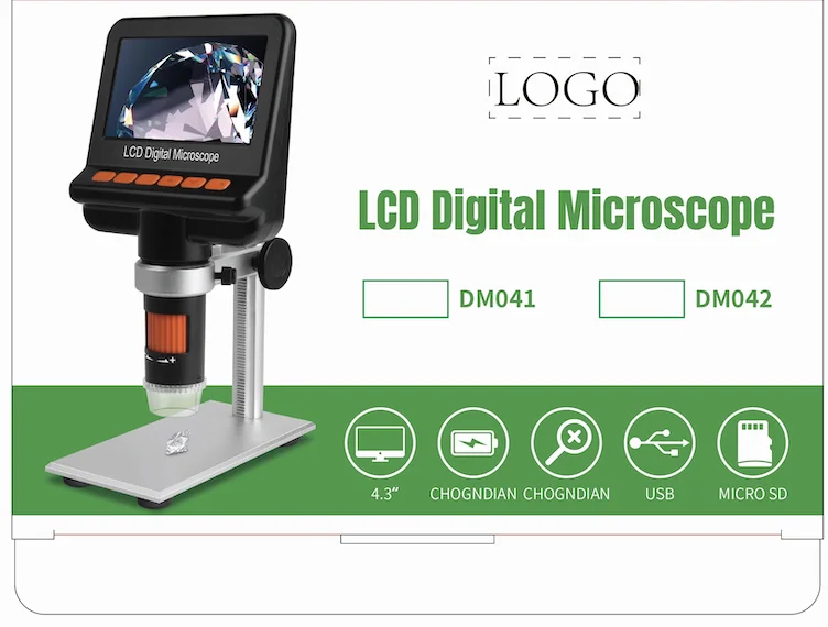 Dm042 Polarizer Hd Output 12mp 1200x Magnification Lcd Microscope - Buy ...