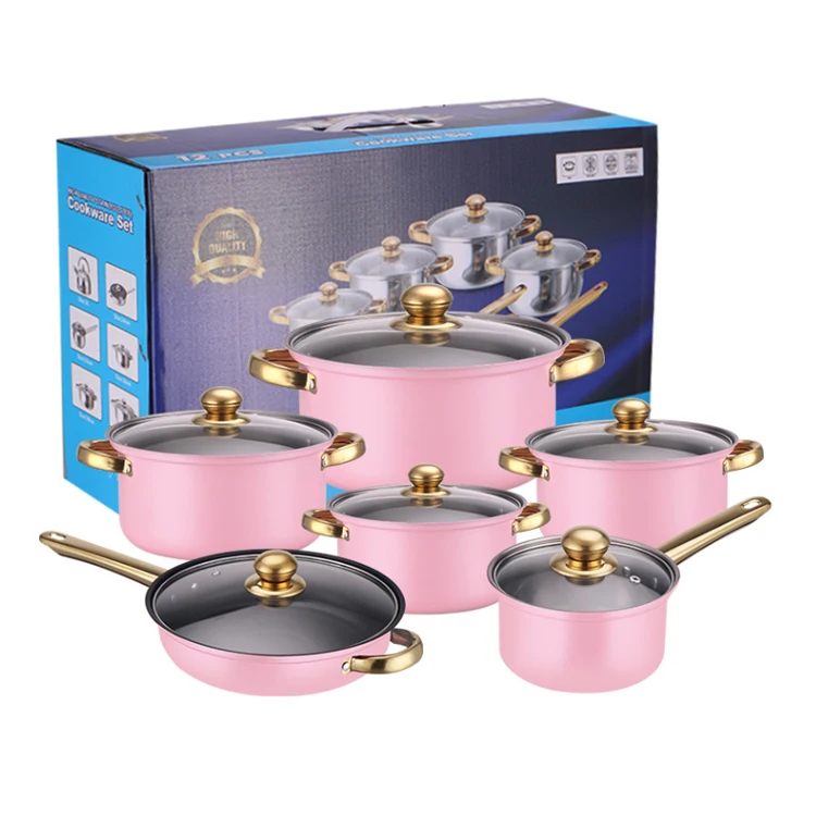 Stainless Steel Cookware Set - 12-Piece Non-Stick Pan