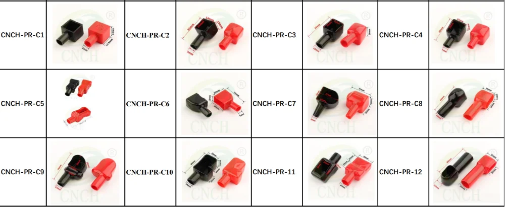 16mm Battery Terminal Insulation Cap Universal for Car PVC Red Black ...