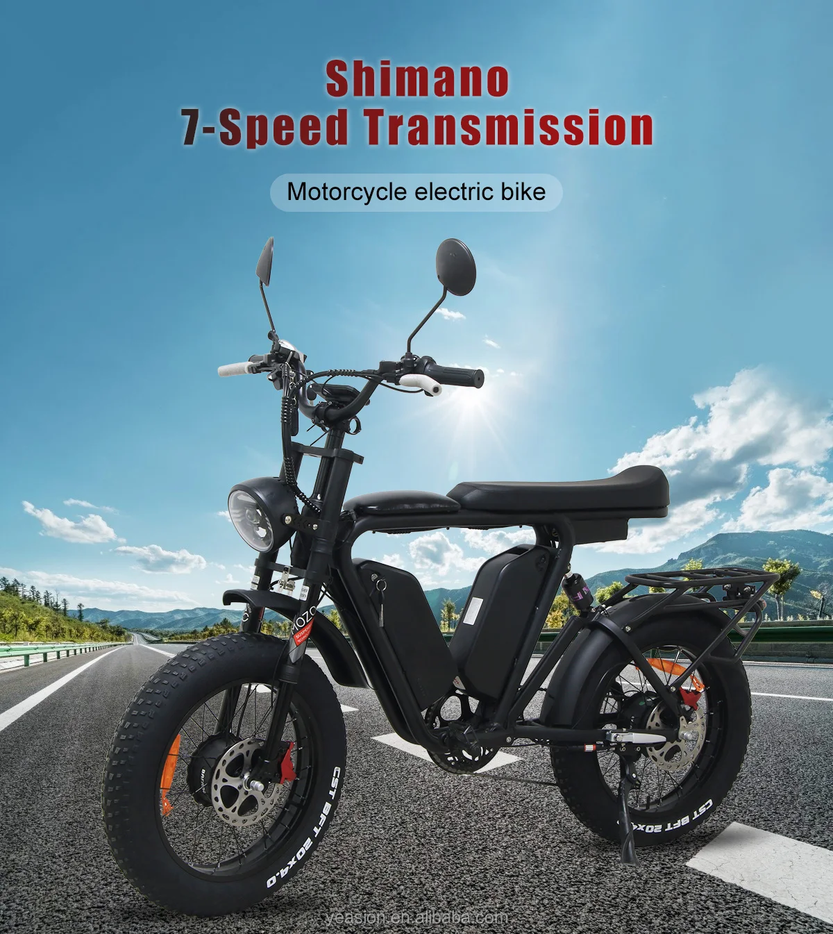 Mountain Electric Bike 1000w Dual Motor Road E Bike 20wheel Size Fat ...
