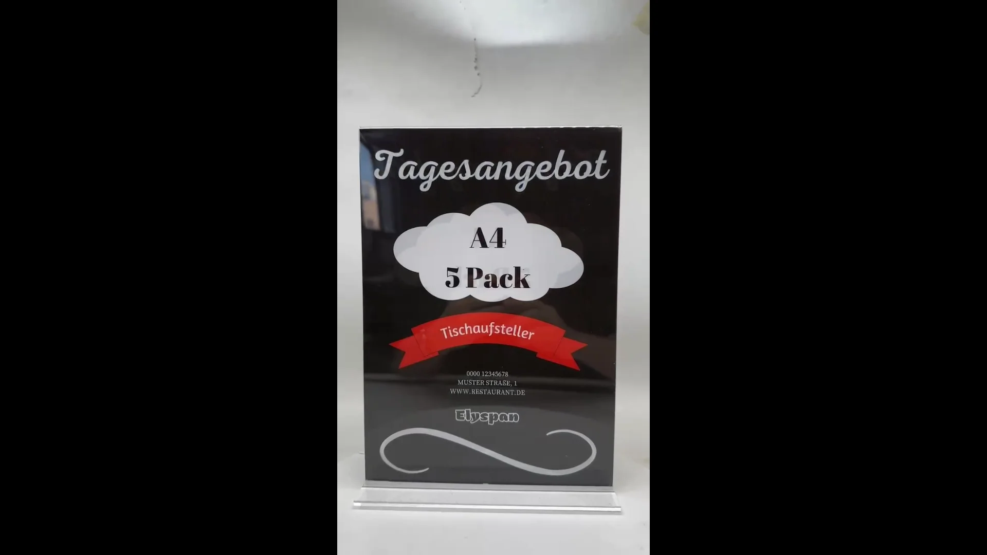 Custom Commercial A4 A5 A6 Acrylic Pedestal Shelf Sign Acrylic Name ...