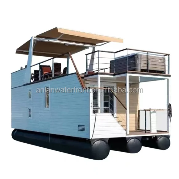 Manufacturer Supply Luxury Prefab Floating Houseboat Container Home For ...