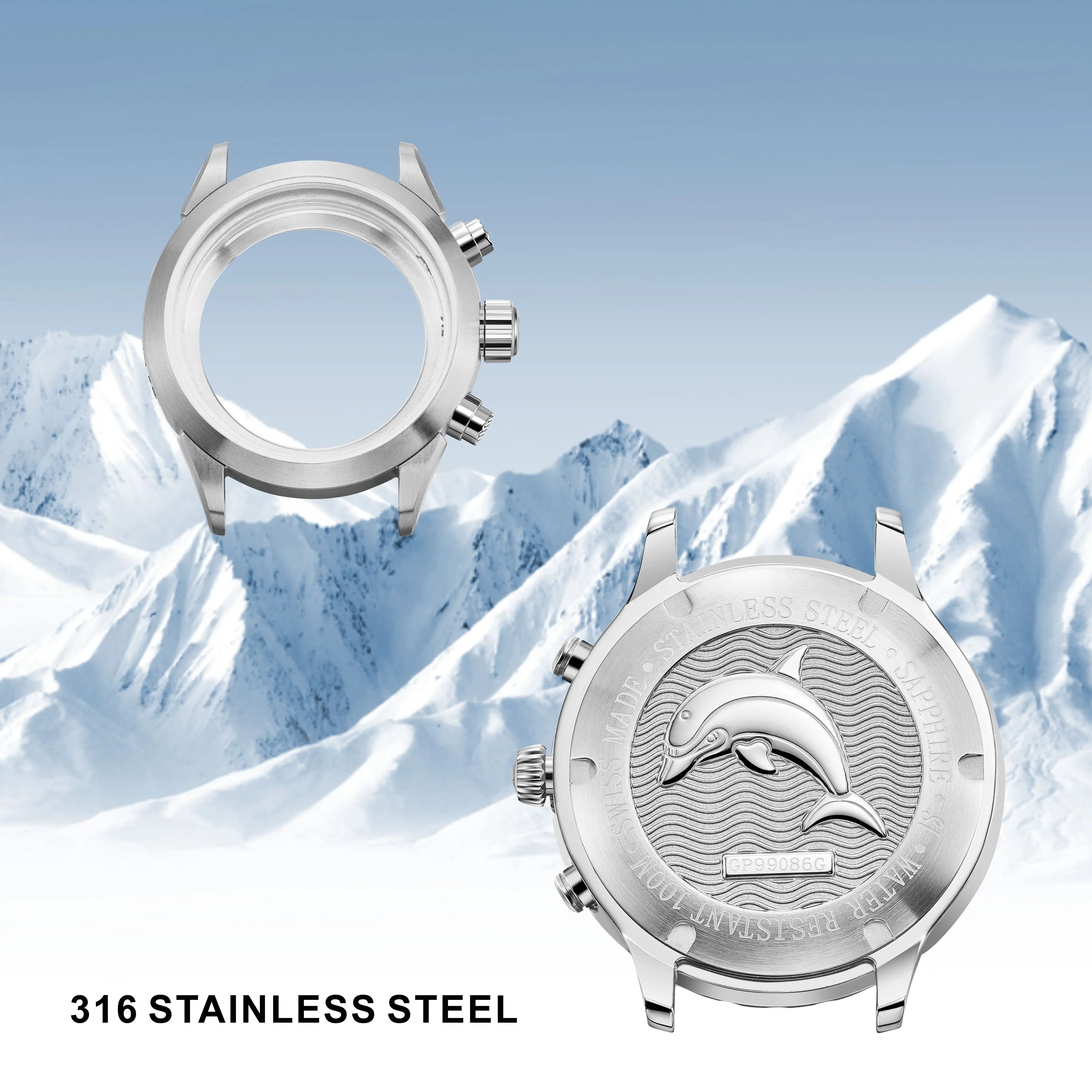 Custom Logo Multi Colors Watch Case Wholesale Luxury Golden 316l ...