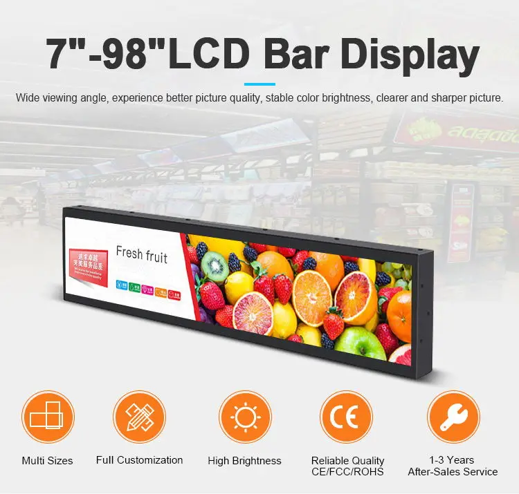 28 Inch Ultra-Wide TFT LCD Monitor for Advertising Display
