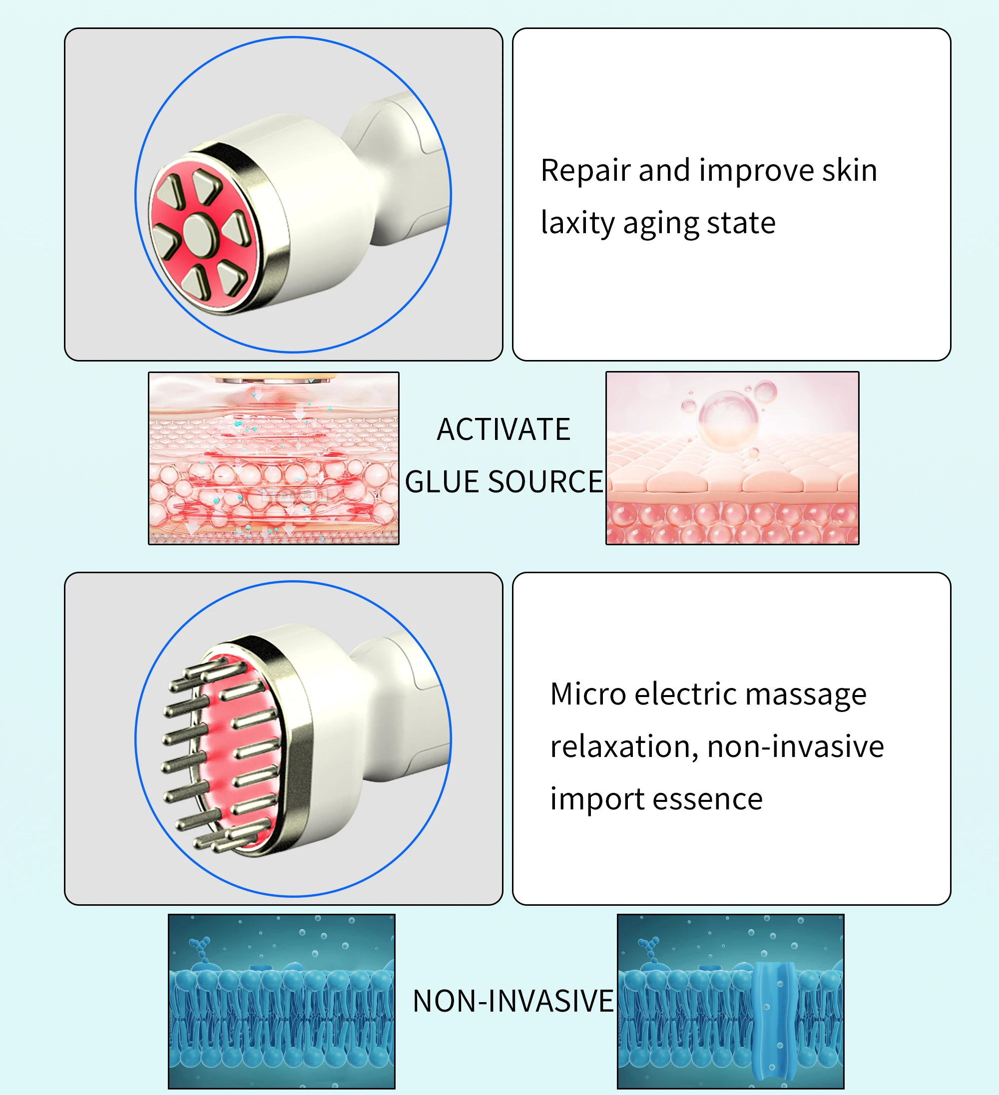 8 in 1 Facial Beauty Instrument - Deep Cleaning & Analysis