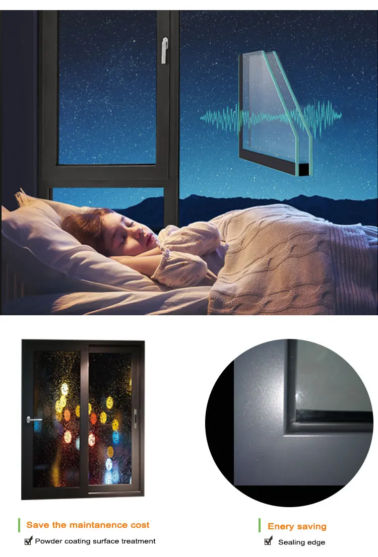 Champagne Color Aluminum Windows Double Glazed Windows - Buy Windows ...