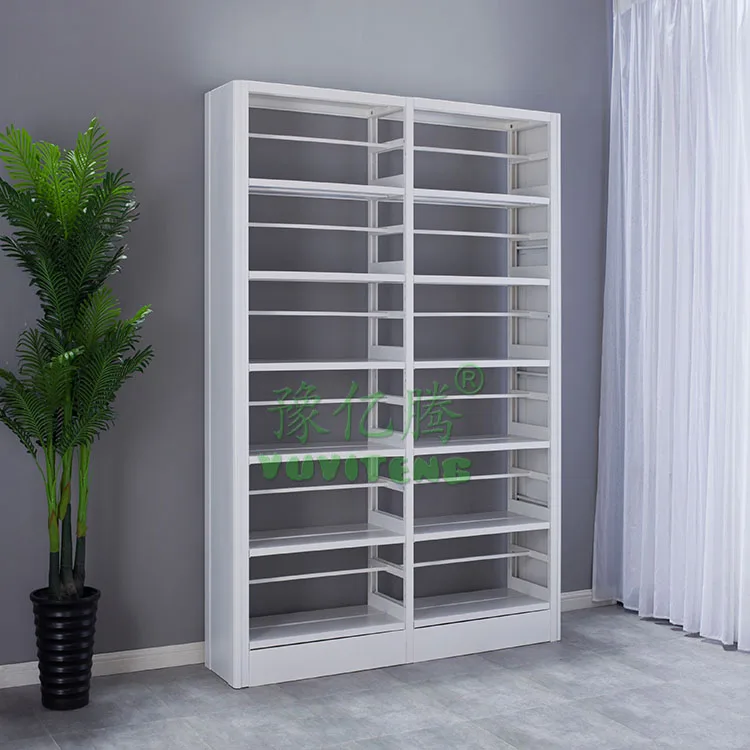 University School Library Furniture Double Steel Sided Bookcases/book ...