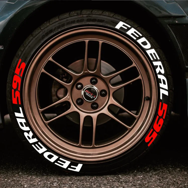 Custom Rubber Tire Lettering Decals - Waterproof & Durable