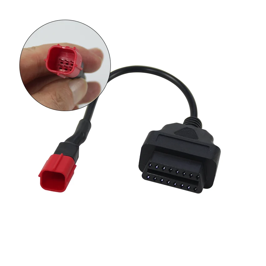12 Volt 24v Obd2 Motorcycle Diagnostic Adapter Cable 6 Pin To 16 Pin To ...