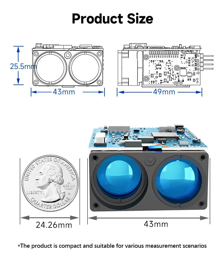 SC TF03-120m 270m UART LiDAR Distance Measurement Sensor for UAV and ADAS| Alibaba.com