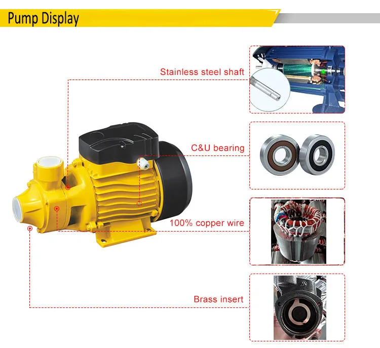 Qb60 Qb70 Qb80 Water Pump 0.5hp 0.75hp 1hp Electric Surface Peripheral ...