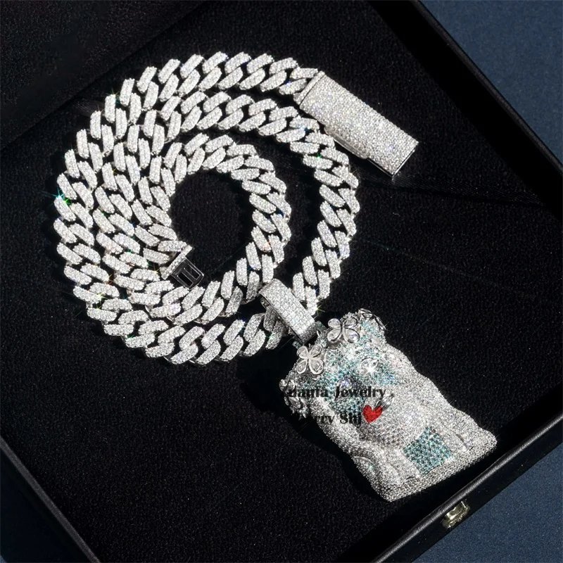 3D Design Hip Hop Rapper Jewelry Buss Down Sterling Silver Hip Hop Iced ...