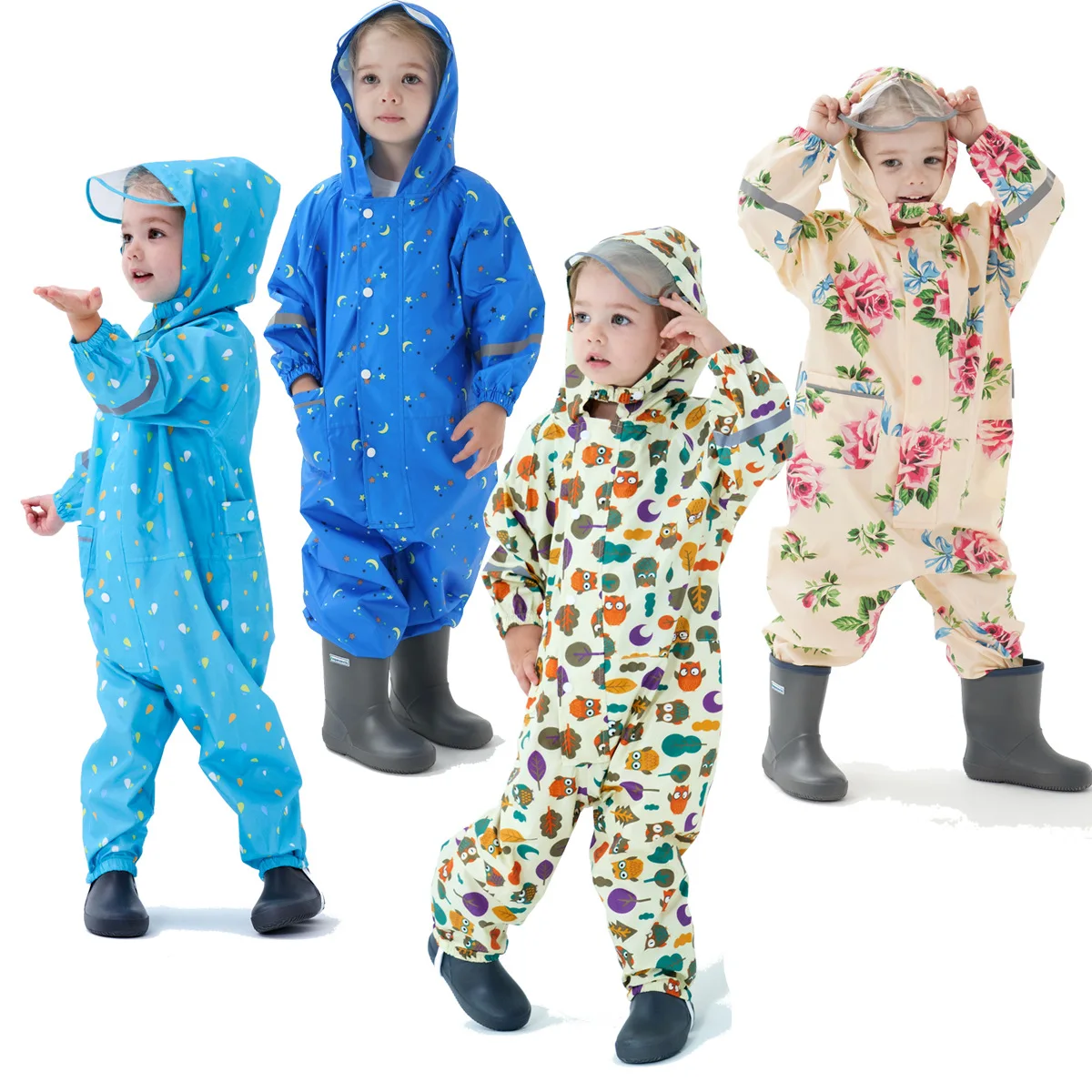 Factory Hot Sale Suit Piece Suits Children Waterproof Rain Pants One ...