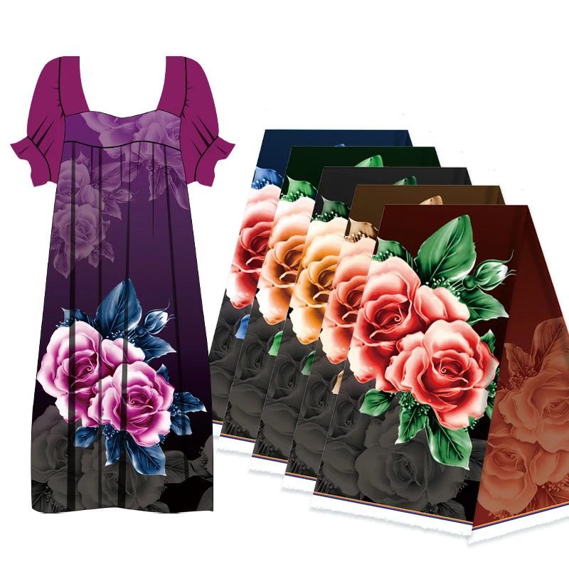 Factory Wholesale Custom 100% Polyester Pacific Islander Style Big Rose ...