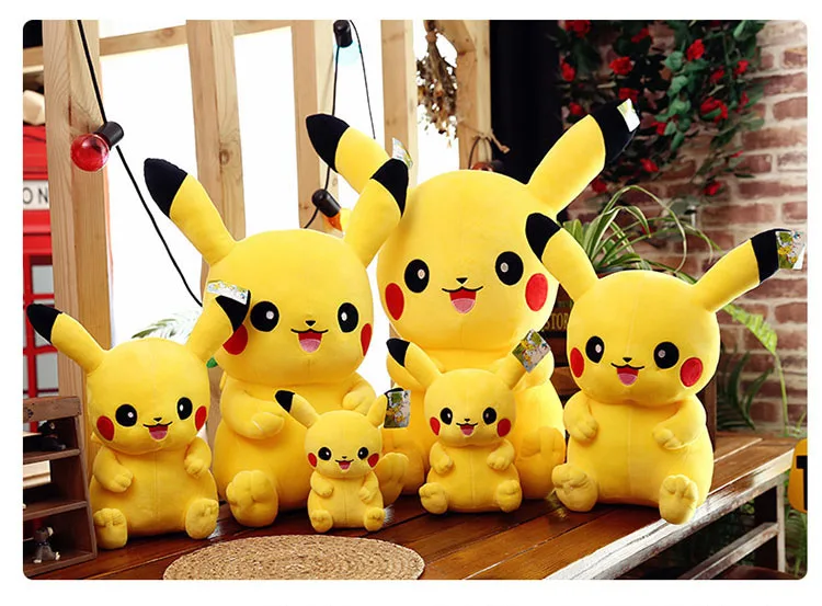 Pikachu Plush Toys Cute Version Charmander Pocket Monsters Pets Elf ...