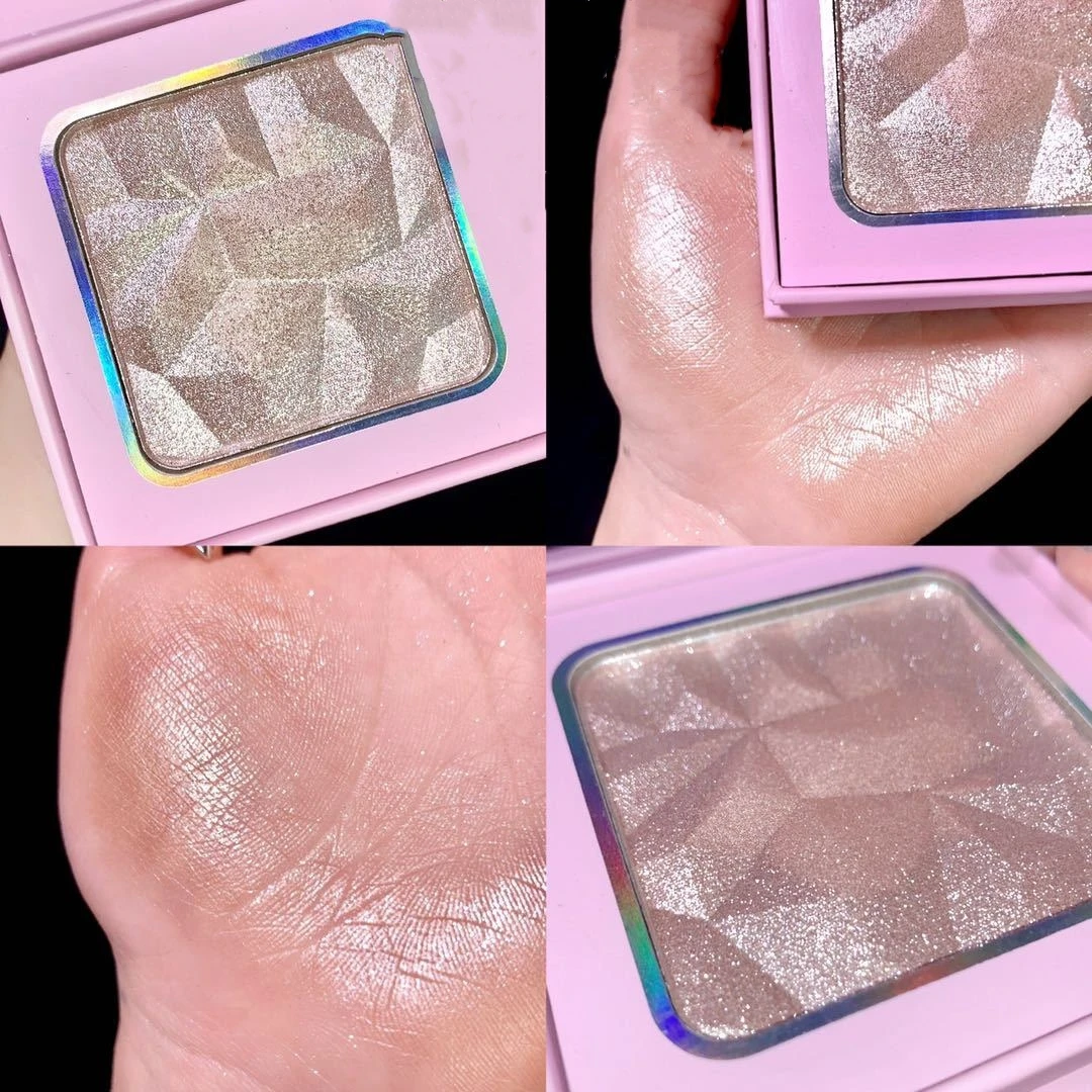 Single Color Highlight Palette Glitter Shimmer High Pigment Face Powder ...