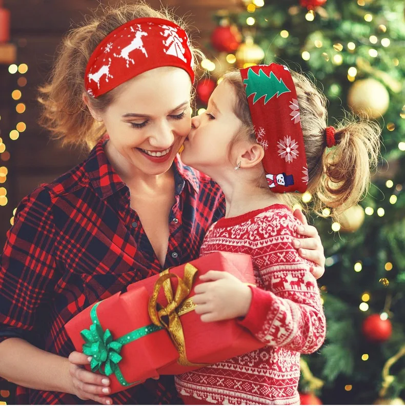 Christmas Hair Accessories Elastic Headbands Non Slip Head Wrap ...