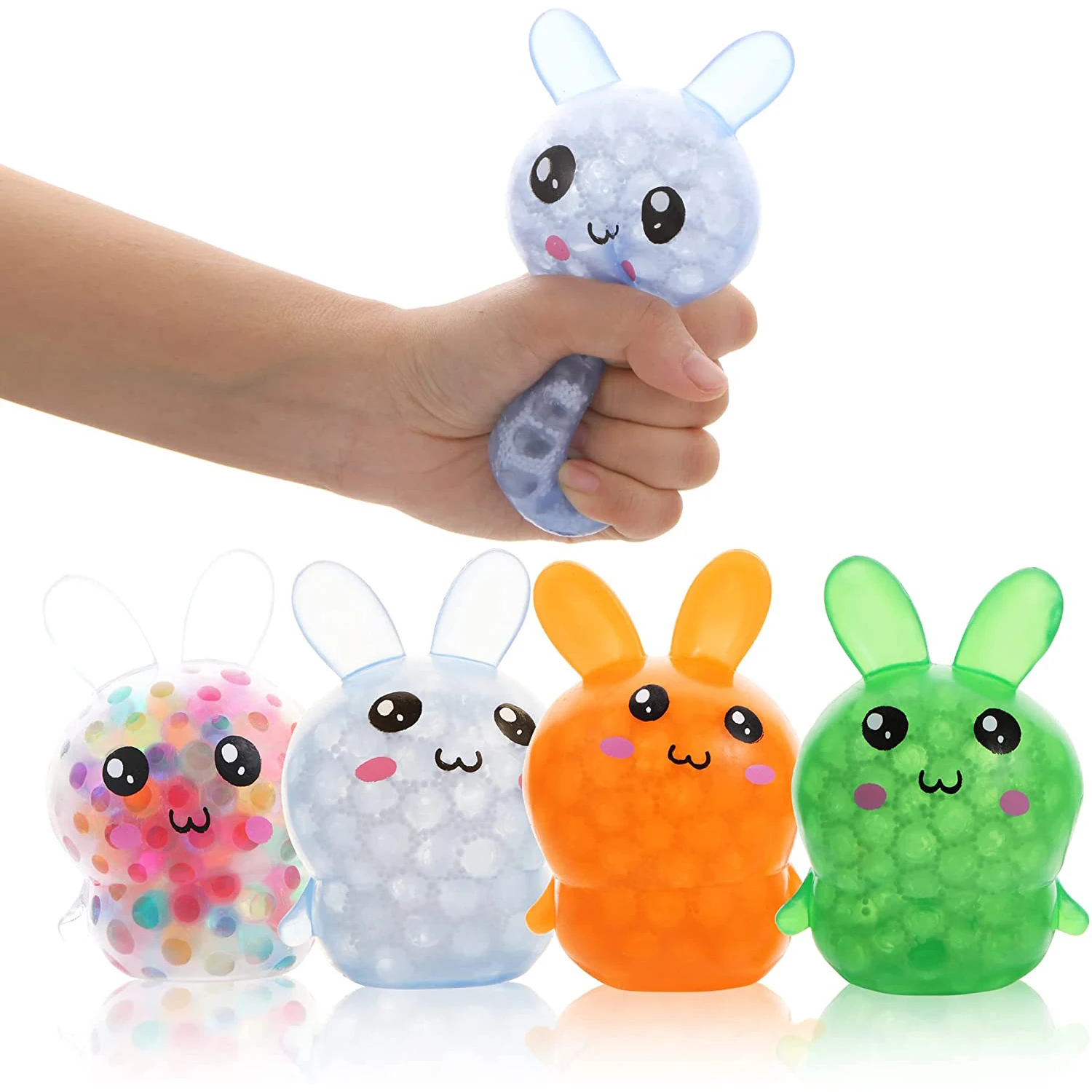 Bunny Stress Ball Rabbit Sensory Squishy Balls Water Bead Squeezing ...