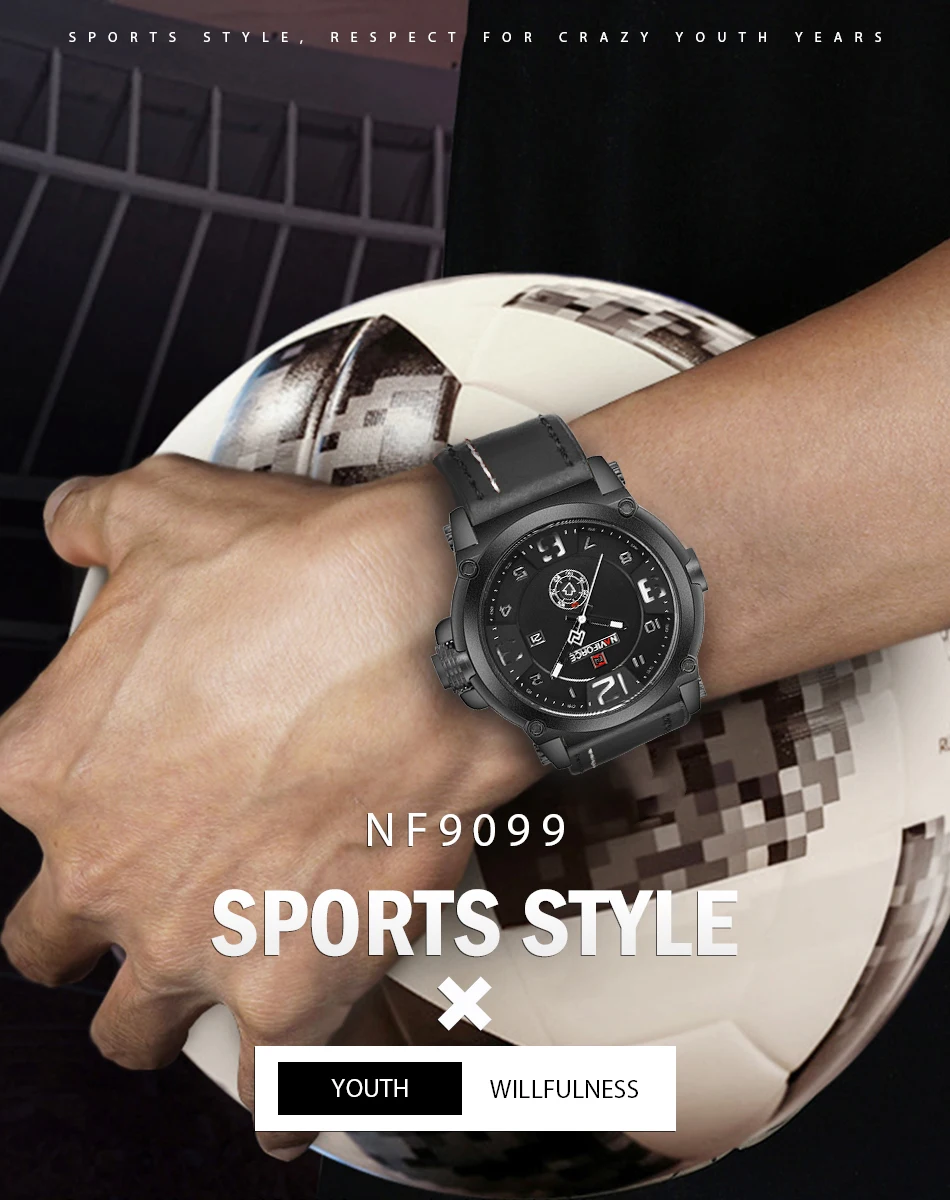 Naviforce 9099 High Quality Japanese Quartz Movement Premium Watches ...